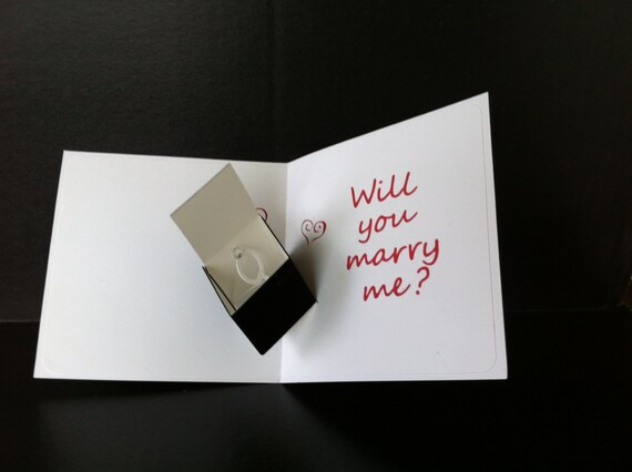 Ring in a Box Pop up Proposal Card | Etsy