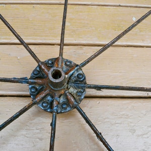 Antique Sulky Wheel, Iron Buggy Wheel, 1800 Salvage, Garden Art, 23 1/2 ...