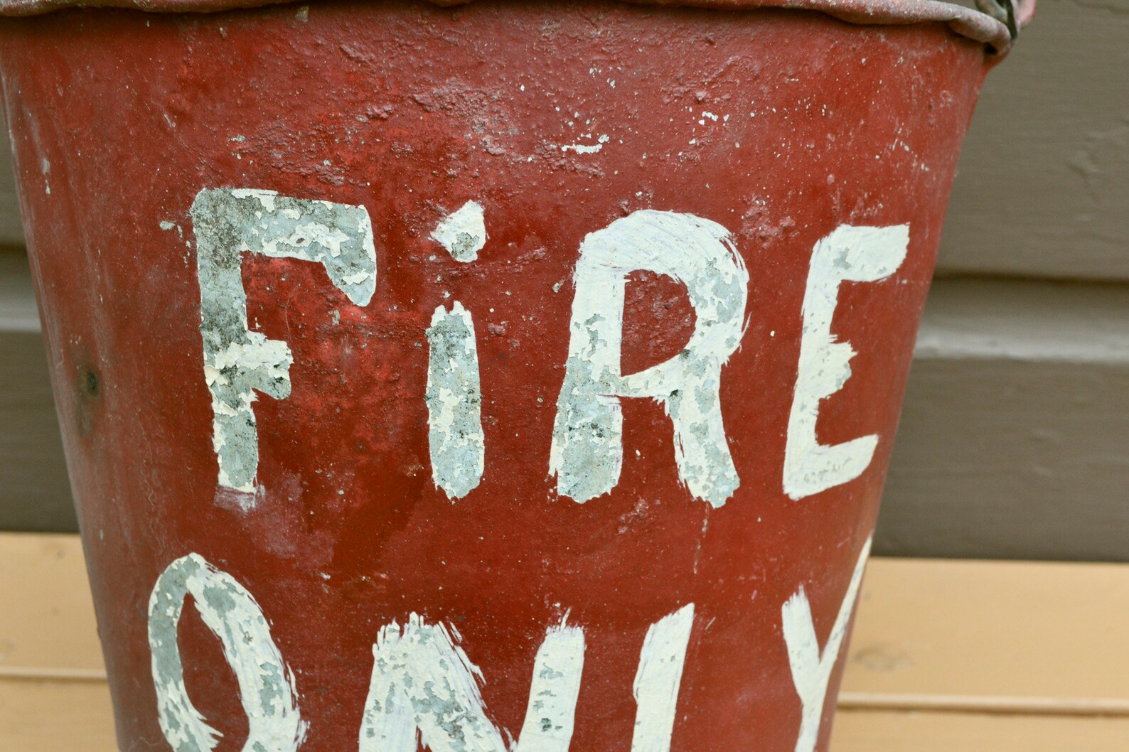 Galvanized FIRE Bucket, Antique Fire Pail, Round Bottom Fire Pail, Sand ...