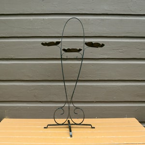 Wrought Iron Plant Stand, Beautiful Vintage Flower Stand, Rustic Metal ...