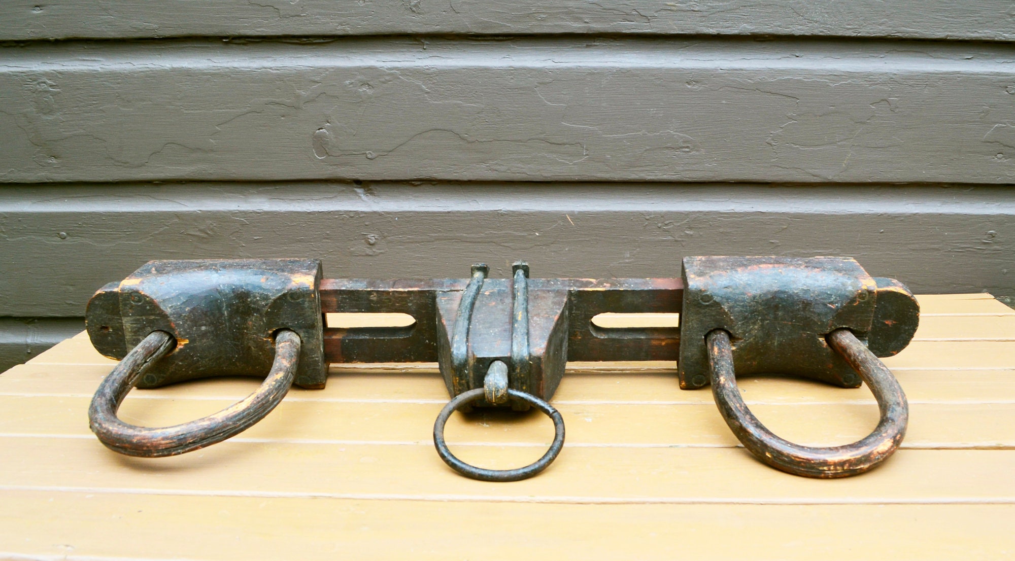 Antique Wooden Goat Yoke Old Wood Walking Yoke Adjustable - Etsy