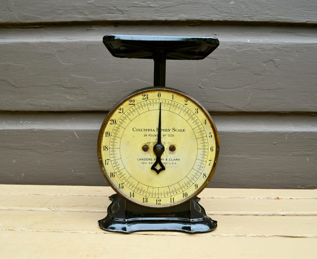 Antique Scale, Columbia Family Scale, Old Spring Scale, Black Metal ...
