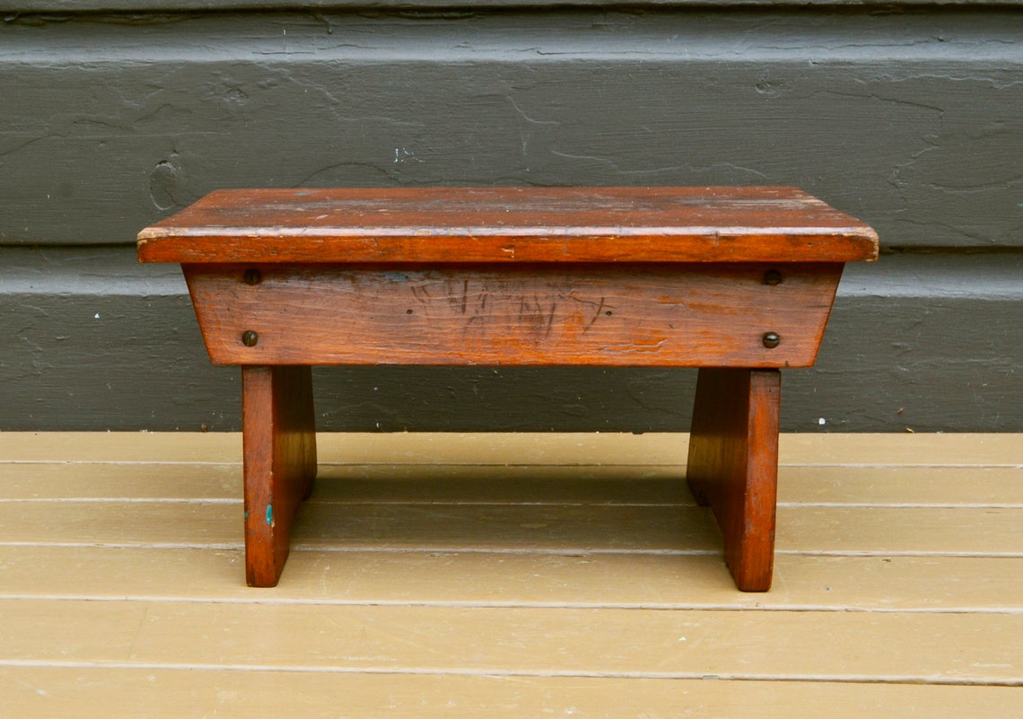 Farmhouse Step Stool Vintage Country Pine Stool Cricket | Etsy