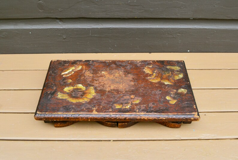 Living Room Furniture Furniture Benches & Trunks Floral Pyrography ...