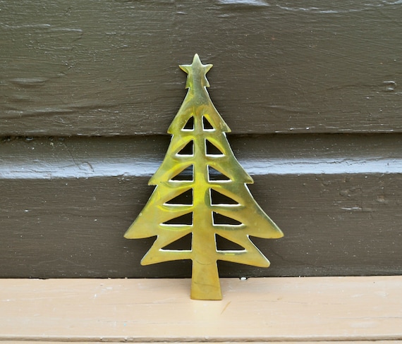 Brass Evergreen Trivet Vintage Pine Tree Trivet Christmas - Etsy