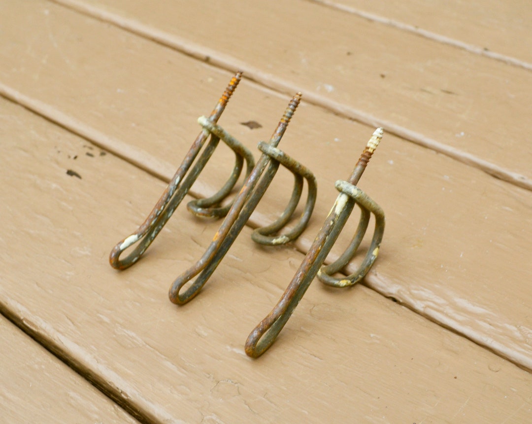 Three 3" Wall Hooks, School House Coat Hooks, 2 1/2" Vintage Coat Rack ...
