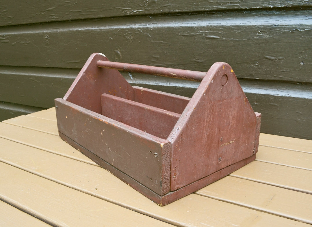 Wooden Garden Tote, Vintage Divided Box, Tool Box, Harvest Box - Etsy