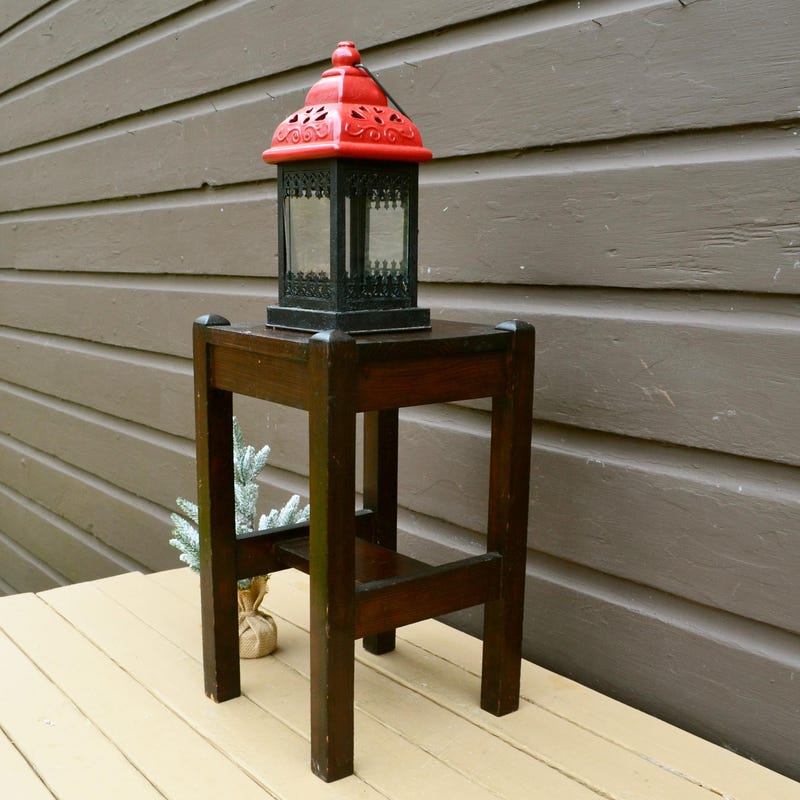Dark Old Side Table - Etsy