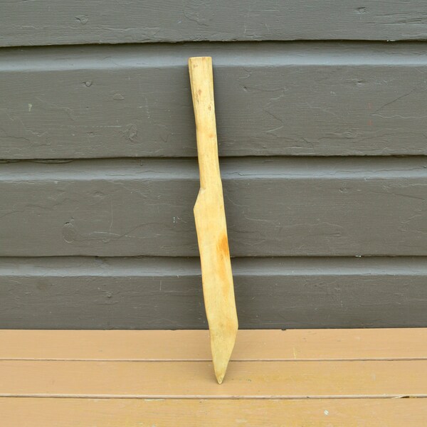 Antique Wood Carved Knife - Etsy