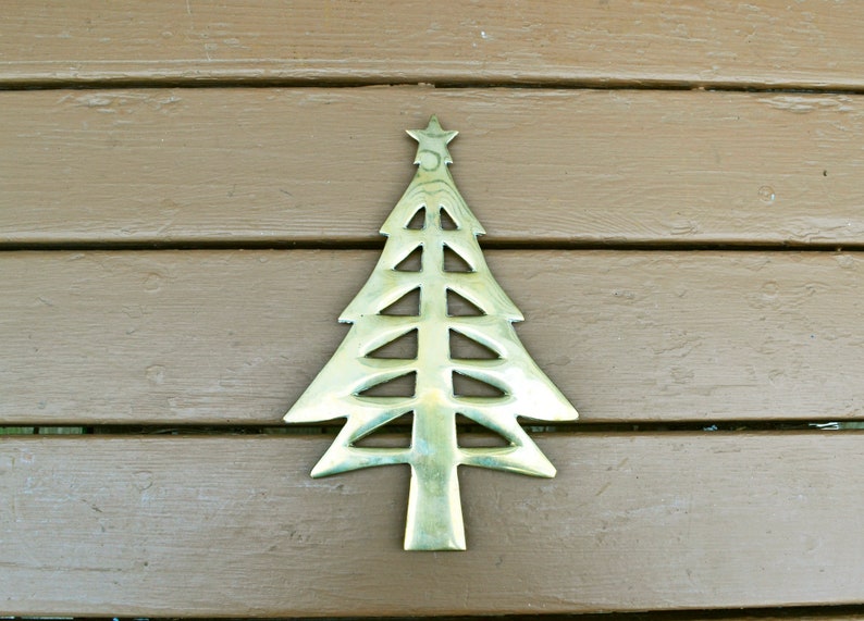 Brass Evergreen Trivet Vintage Pine Tree Trivet Christmas - Etsy