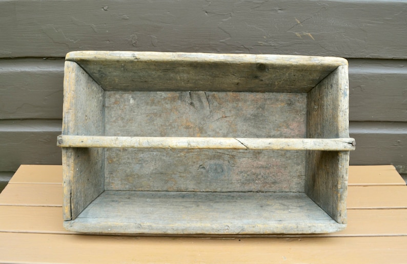 Large Antique Wooden Tool Box, Old Gathering Box, Rustic Carpenters Box ...