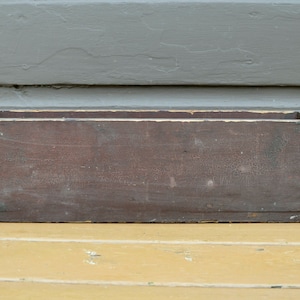 Long Rustic Wooden Box, Vintage Dark Red Wooden Storage Box, Display ...