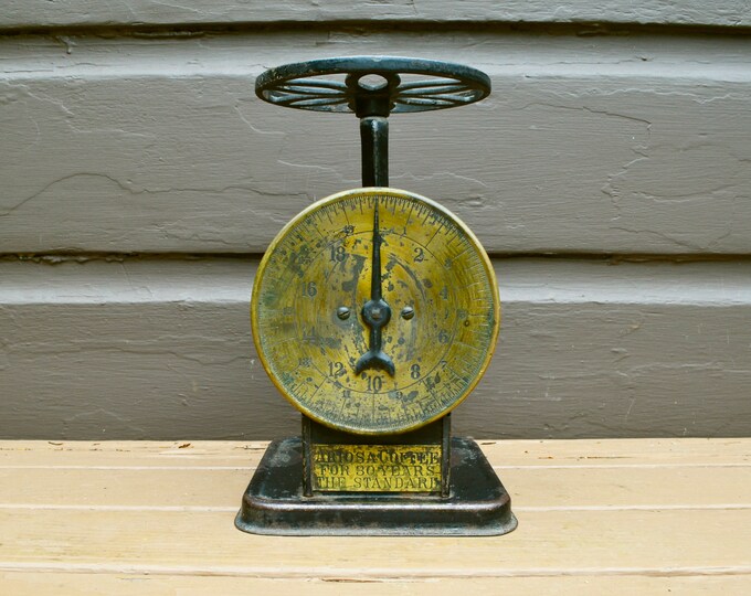 Antique Spring Scale, Artosa Coffee Standard Scale, 20 Lb Brass Face ...