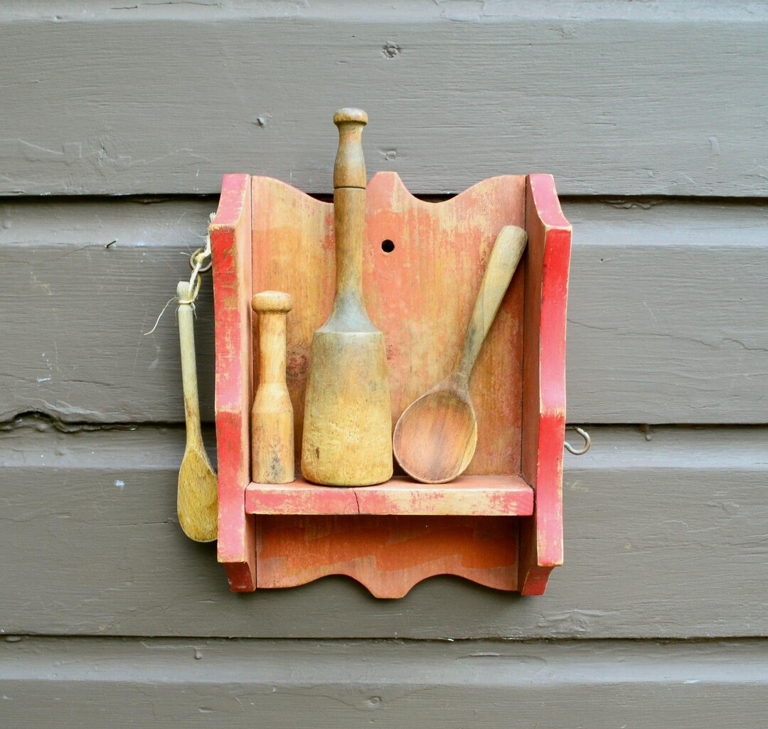 Rustic Wood Display Shelf, Weathered Primitive Shelf, Wall Display - Etsy