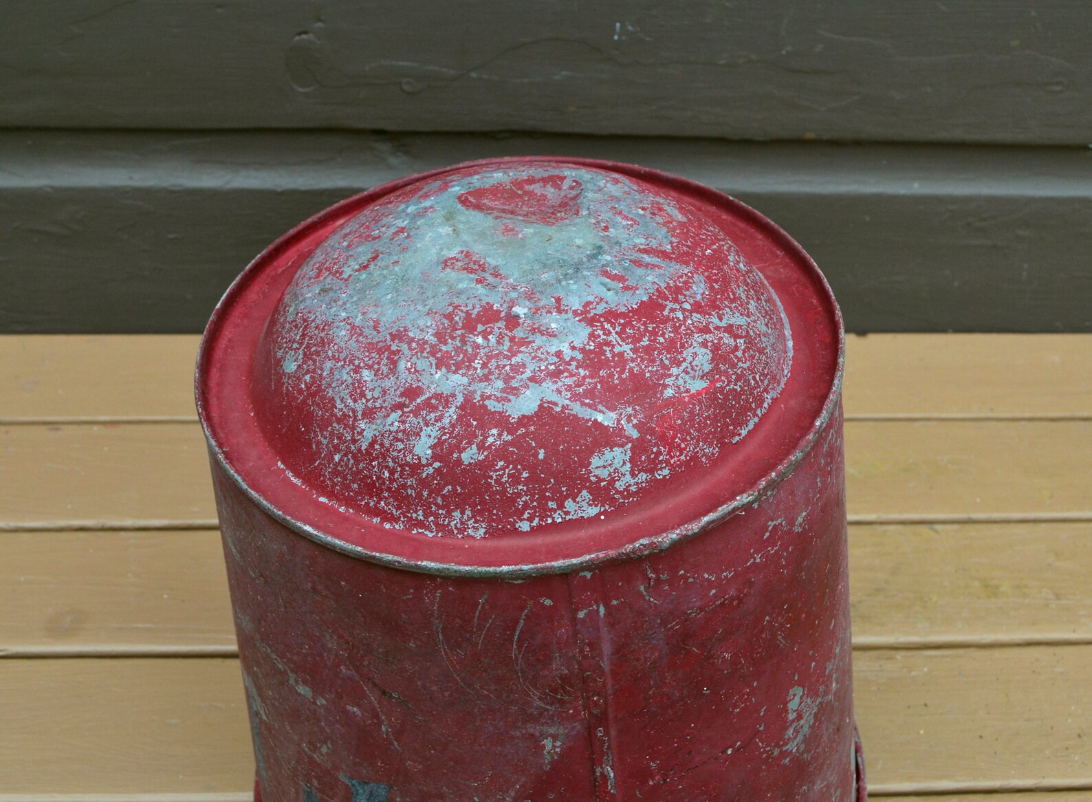 Galvanized FIRE Bucket Antique Fire Pail Round Bottom Fire | Etsy
