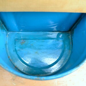 Enamel Salt Box, Blue Enamel Salt, Antique Enamel Salt Keeper, Danish ...