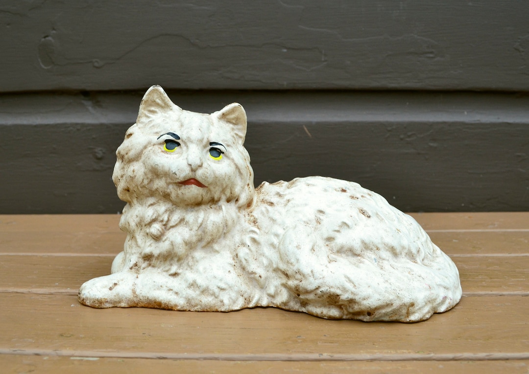 Cast Iron Cat Doorstop, Vintage Iron Art Cat, Iron Fireplace Cat - Etsy