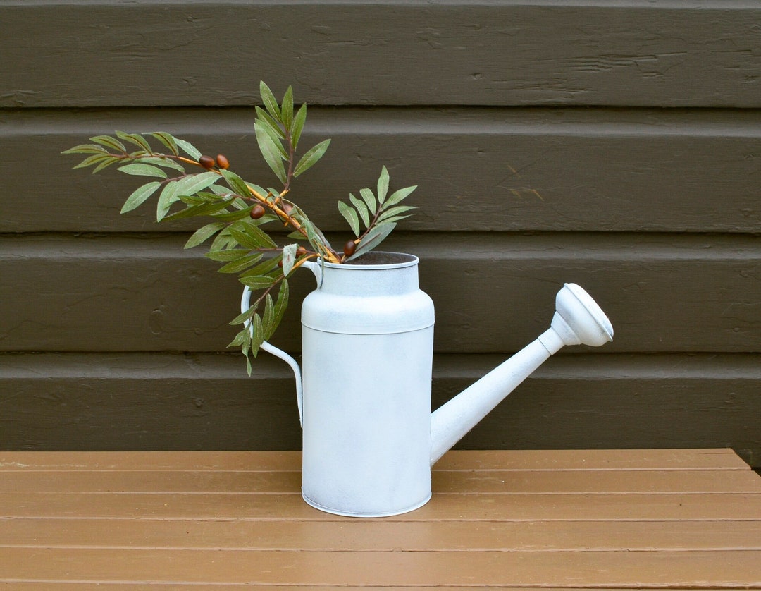 Leaky Painted Watering Can, Vintage Leaky White Watering Can - Etsy