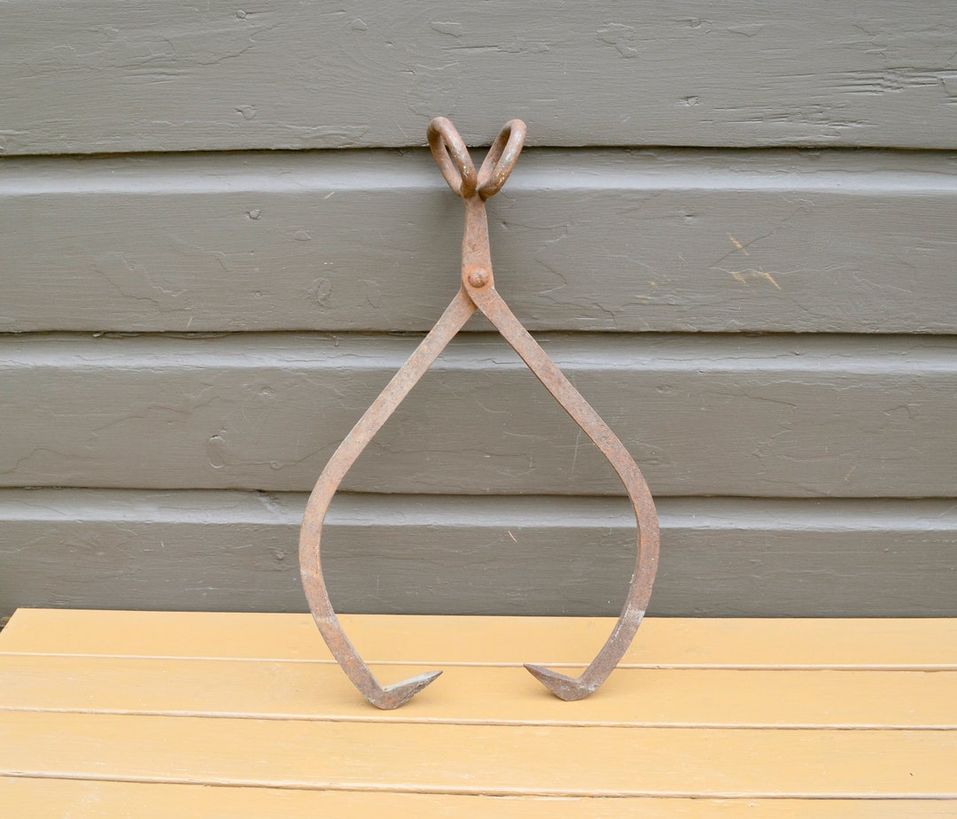 Antique Ice Tongs, Forged Iron Ice Tongs, Ice Block Carry Tongs - Etsy
