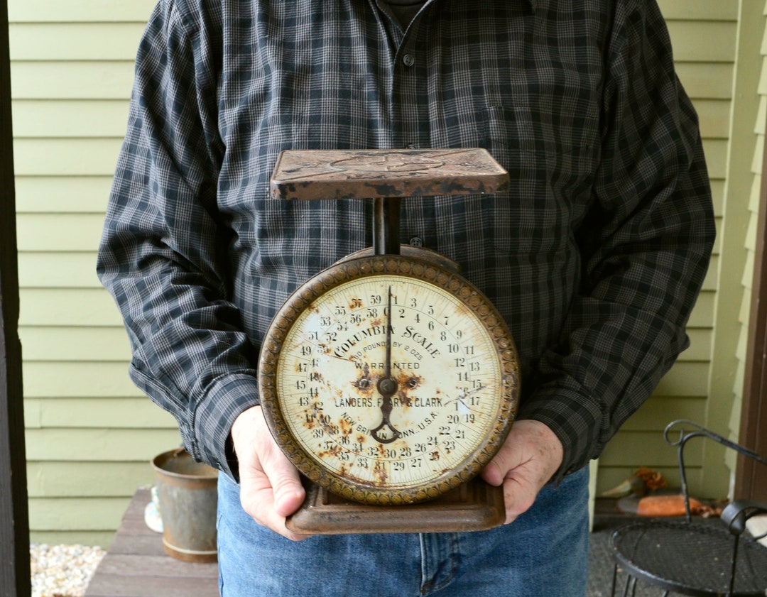 Antique Spring Scale, Large Columbia Family Scale, 60lb Scale - Etsy