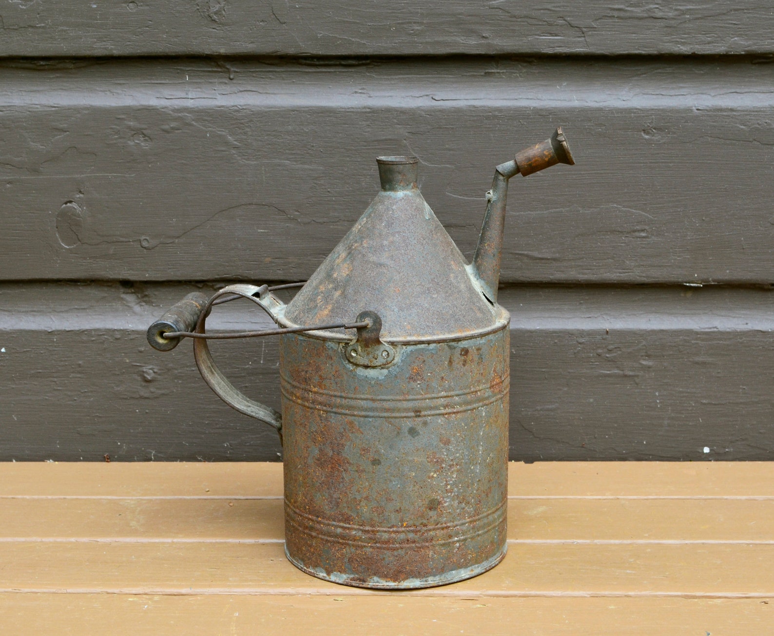 Tin Oil Lamp Pitcher Antique Oil Lamp Filler Can | Etsy