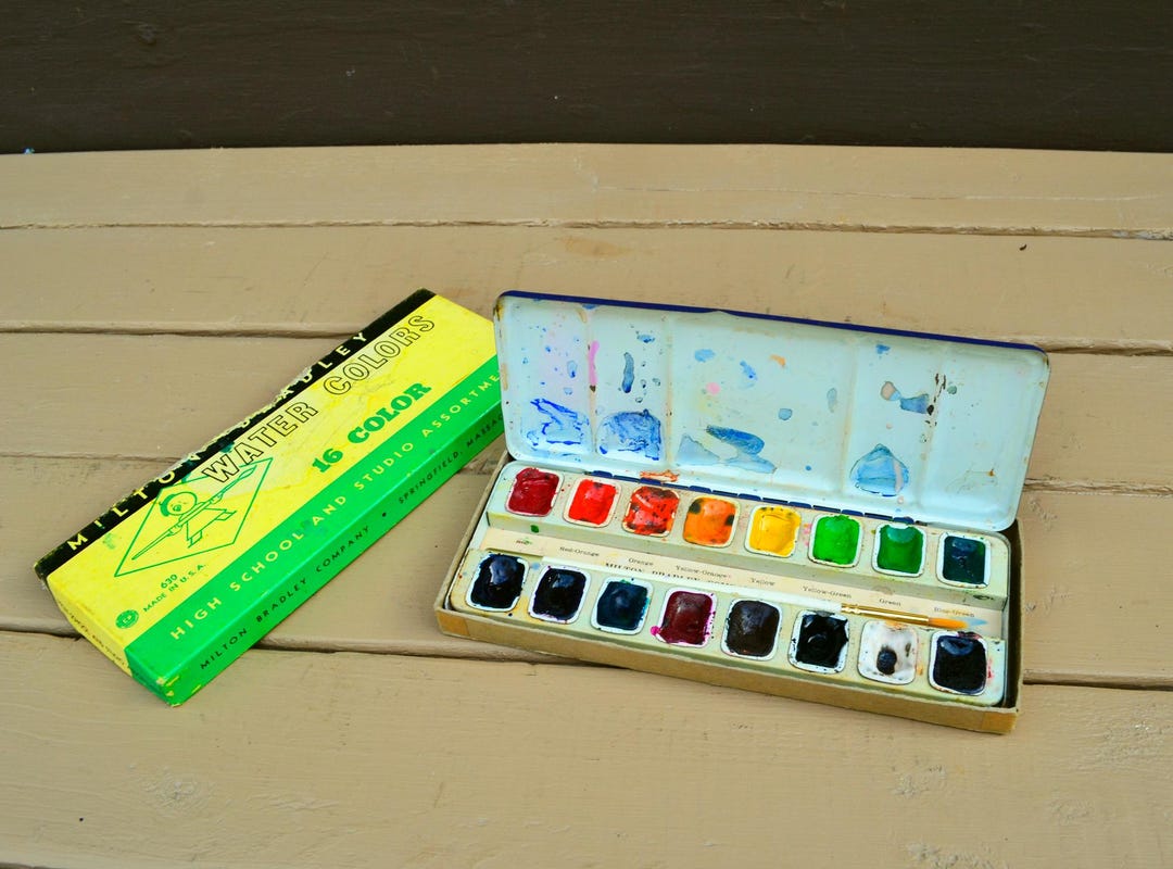 Milton Bradley Paint Box, Vintage Tin Watercolor Art Box - Etsy