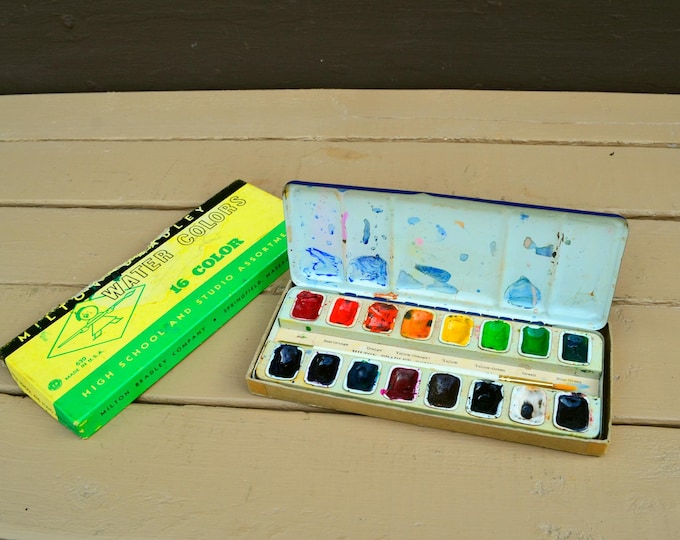 Milton Bradley Paint Box, Vintage Tin Watercolor Art Box - Etsy