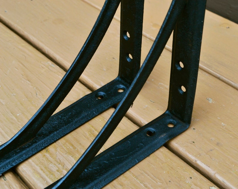 Rustic Cast Iron Shelf Brackets Vintage 7 by 9 - Etsy
