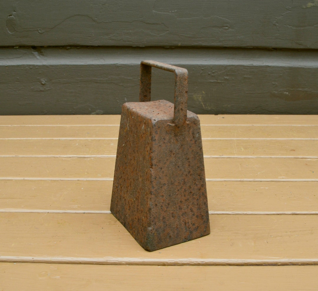 Vintage Metal Bell, Rusty Box Bell, Heavy Hand Bell - Etsy