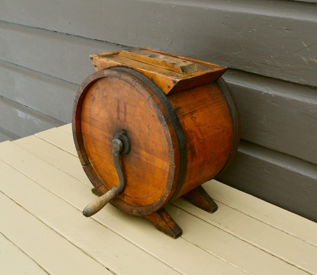 Antique Hand Crank Butter Churn, Primitive Barrel Butter Churn - Etsy