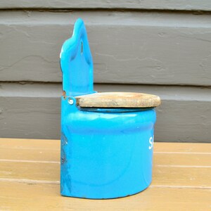 Enamel Salt Box, Blue Enamel Salt, Antique Enamel Salt Keeper, Danish ...