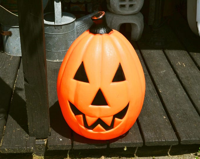 Blow Mold Pumpkin, Vintage Halloween Pumpkin, Lighted Pumpkin, Empire ...