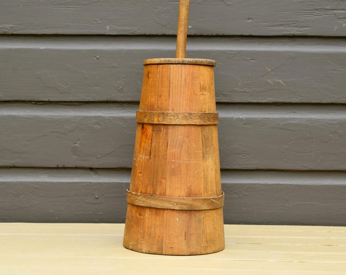 Wood Butter Churn, Vintage Colonial Style Reproduction Butter Churn ...