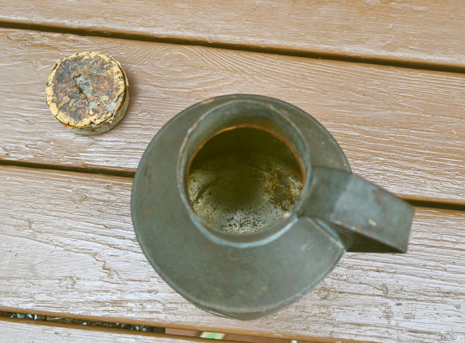 Tin Jug, Antique Soup Can, Vintage Lunch Can, Rustic Vase, Tinware ...