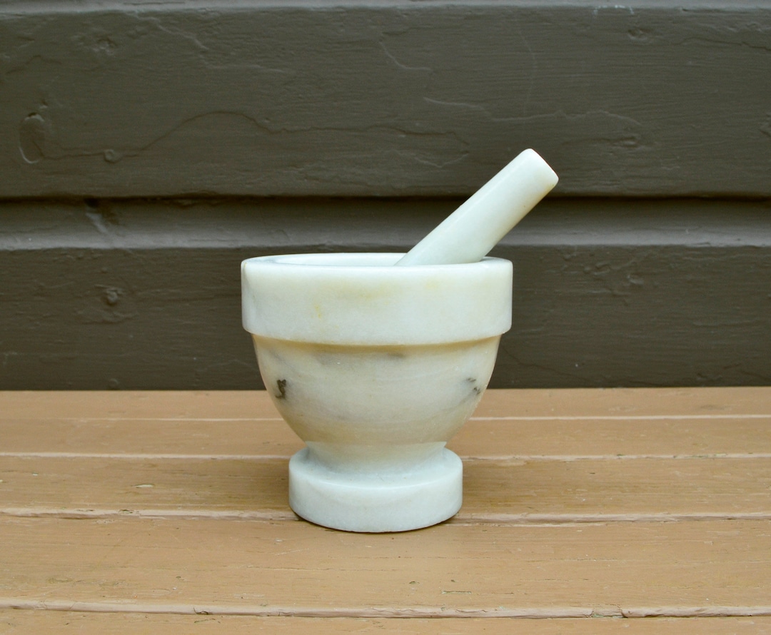 Stone Mortar and Pestle, Vintage Marble Mortar - Etsy