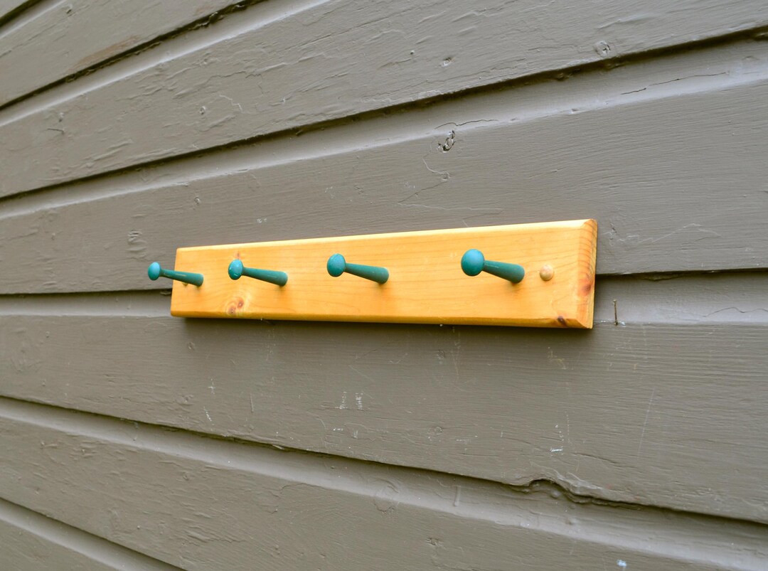 Wooden Peg Rack, Cottage Coat Rack, Vintage Hat and Coat Rack - Etsy