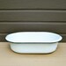 Large Chipped Enamel Baby Bath Tub, Vintage 28" White Enamel Wash Basin ...
