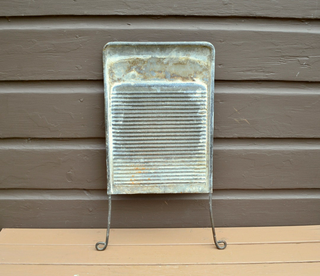 Antique Washboard, Metal Galvanized Scrub Board Washboard, Laundry Wash ...