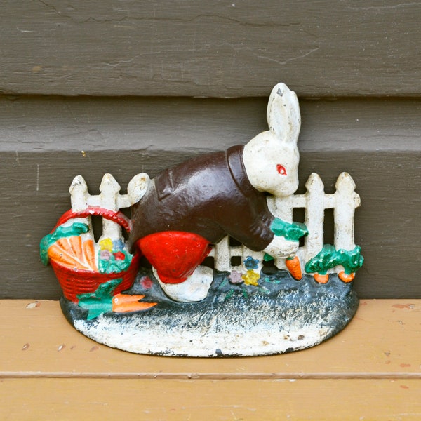 Rabbit Cast Iron Door Stops - Etsy