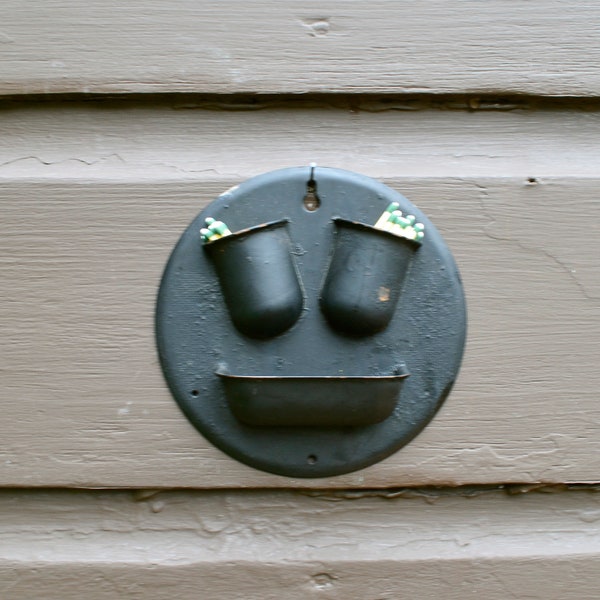 Antique Metal Match Holder - Etsy