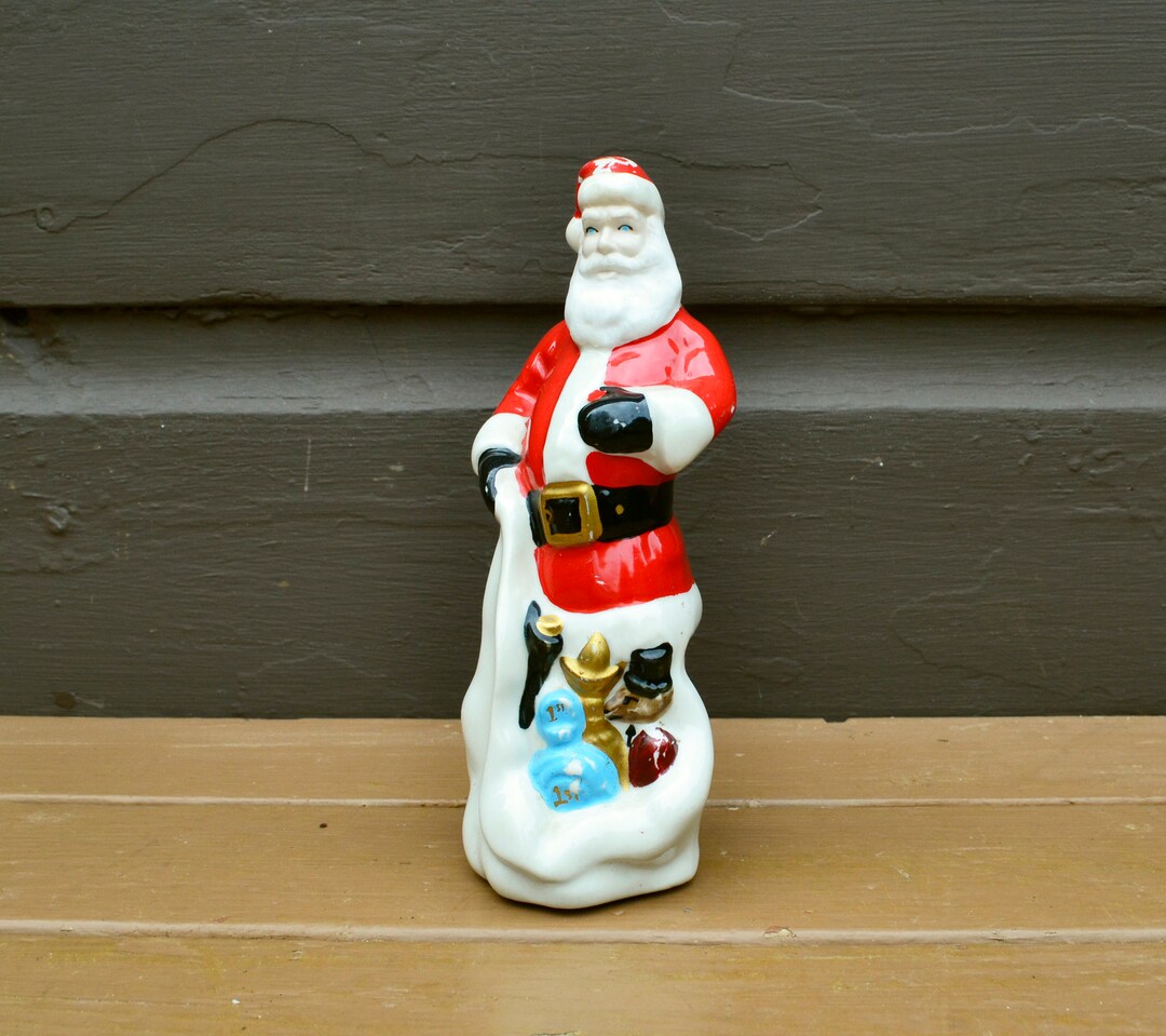 Vintage Jim Beam Ceramic Santa Clause Statue, 7 Tall Santa Figurine - Etsy