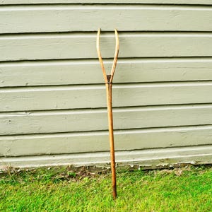 Small Oak Pitch Fork, Antique Wood Hay Fork, Farm Tool, Country Decor ...
