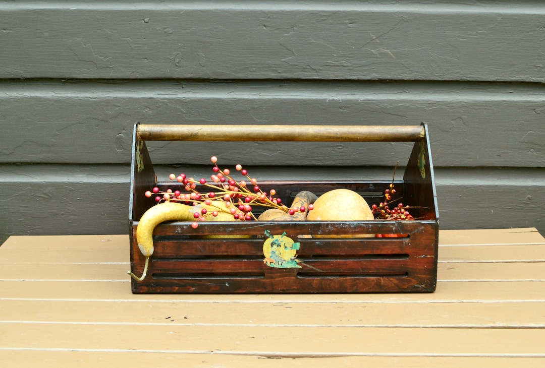 Wooden Work Box, Vintage Crib Tote Box, Farm Table Box - Etsy
