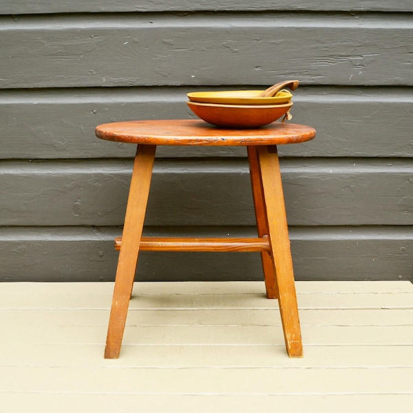 Old Short Stool - Etsy