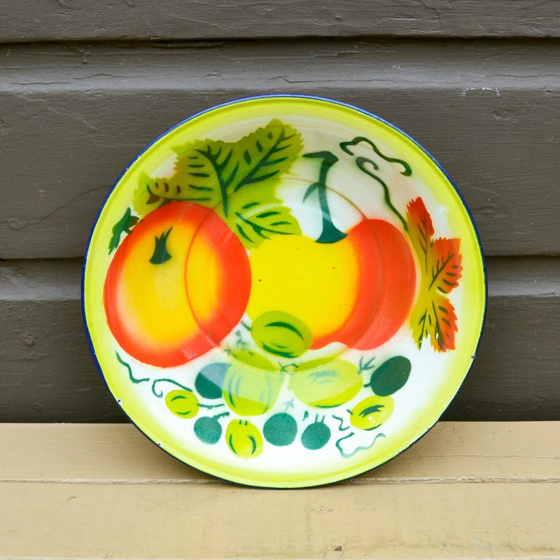 Red Orange Enamelware - Etsy