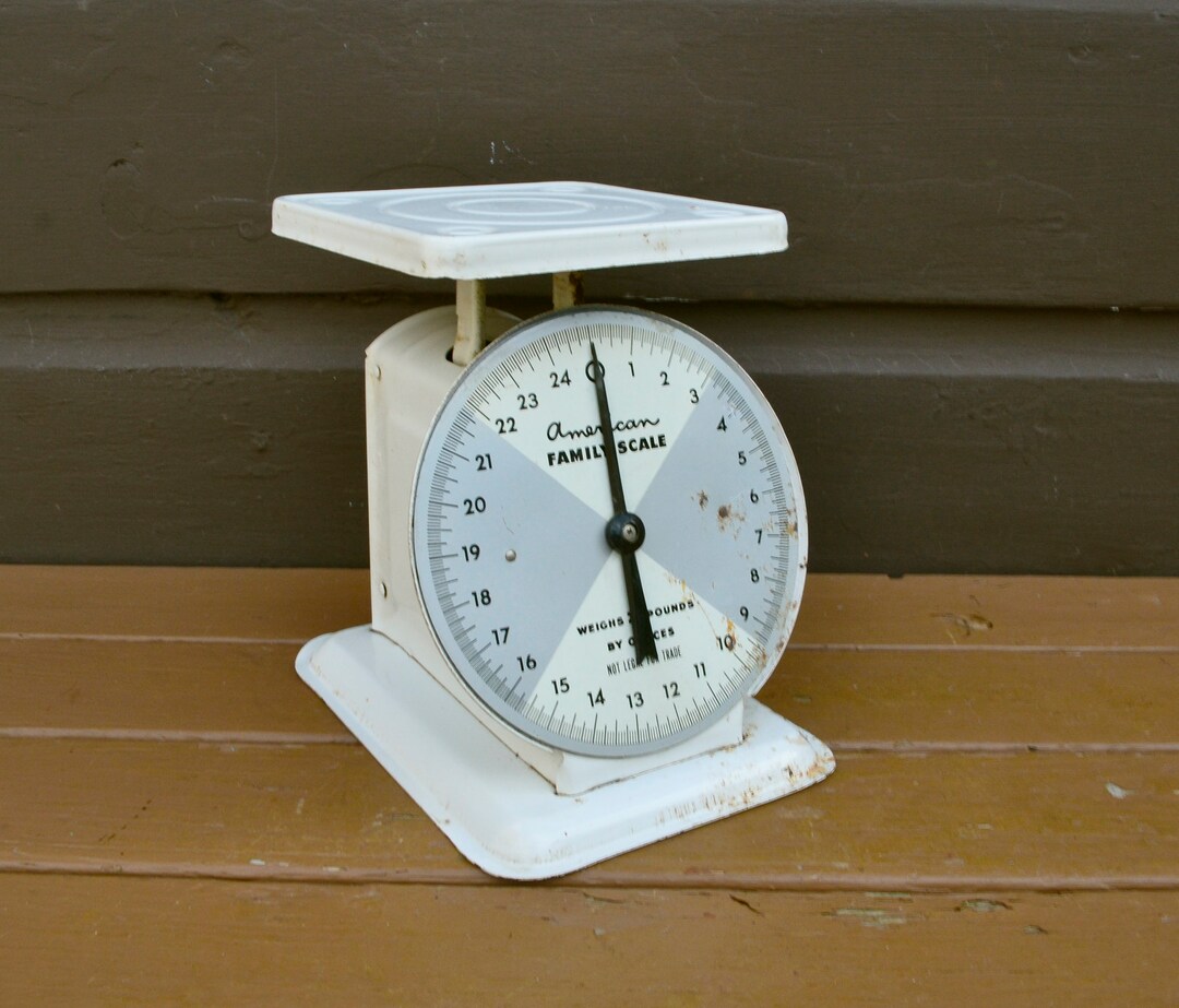 Kitchen Spring Scale, Vintage White American Family Scale, Dietary ...