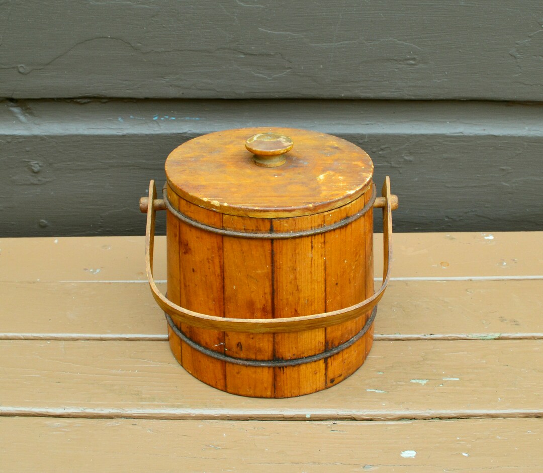 Small Wood Bucket, Vintage Campbell's Soup Wooden Firkin, Firkin Bucket ...