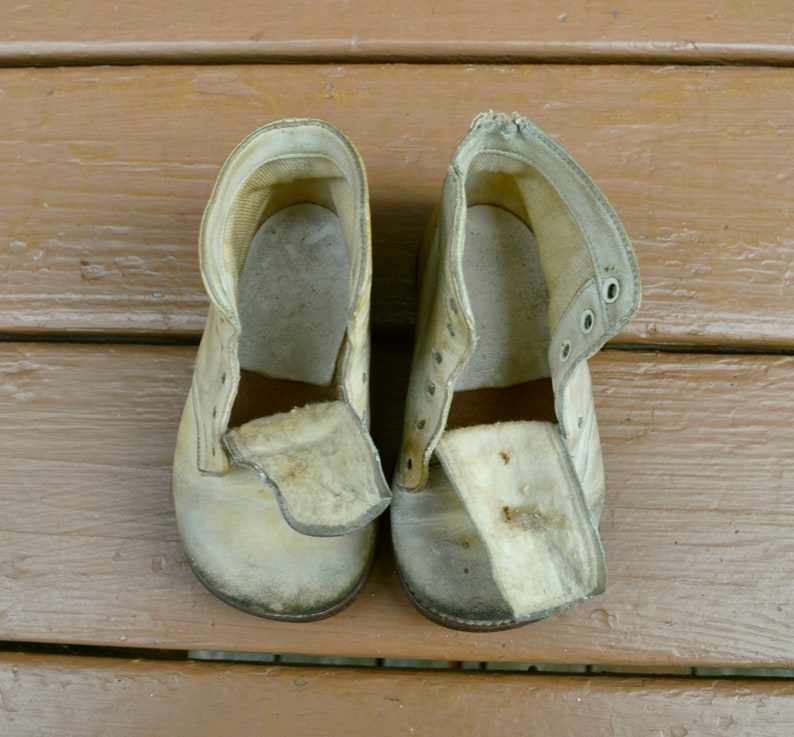 Old Leather Child's Shoes Vintage Baby Shoes Little | Etsy