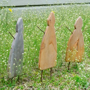 3 Garden Angels, Vintage Wooden Figure Cutouts, Primitive Garden Art - Etsy