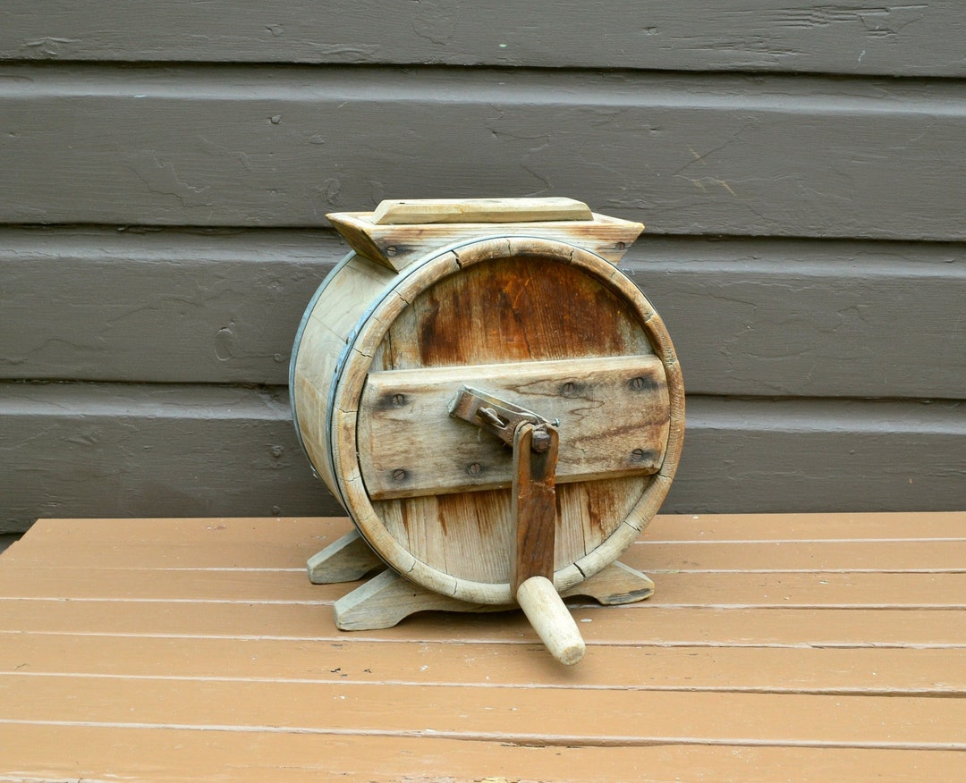 Antique Hand Crank Butter Churn, Primitive Barrel Butter Churn - Etsy